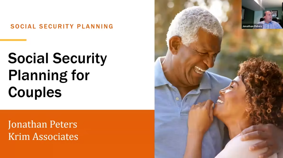 Jonathan Peters | Social Security for Couples Webinar | Financial ...